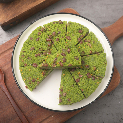 红豆糕大麦苗汁糯米松糕