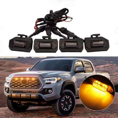 越野车小黄灯 Tacoma中网灯 TACOMA TRD运动版中网改装格栅小黄灯