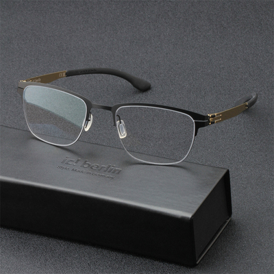 艾晰柏林商务超轻近视钢片眼镜框