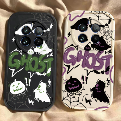 适用真我12pro手机壳realme11por+新款V20英文幽灵OPPOV30t防摔真我10硅胶套v23i女v15全包v11s潮V3软v25情侣