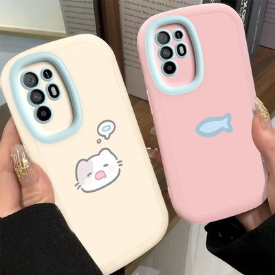 适用OPPOA95手机壳OPPO新款A95 5G套OPA/OPPA可爱A955G软硅胶OPP0PP0PPO全包PPOA/OPOA防摔OPOPA男女小猫小鱼
