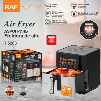 RAF欧规跨境Air fryer外贸空气炸锅家用多功能9L大容量上下加热