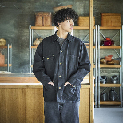 现货授权ORSLOW RELAX FIT OXFORD COVERALL日系复古工装夹克25FW