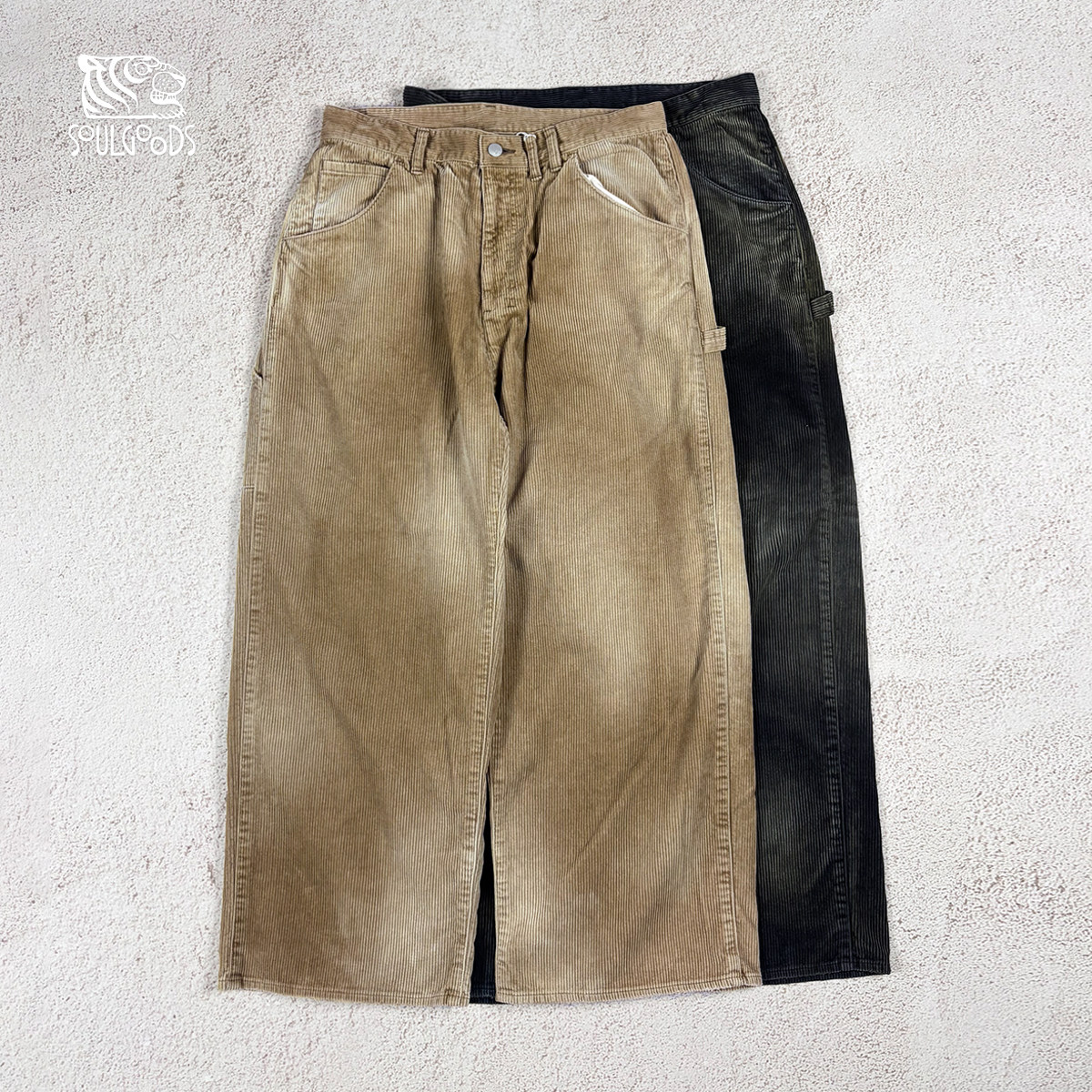 现货授权ANCELLM CORDED VELVETEEN PANTS 复古灯芯绒画家裤26SS