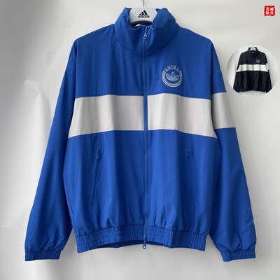 三叶草休闲男子立领运动夹克外套