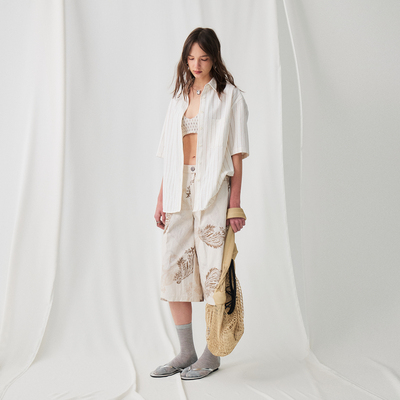 BiLLconch条纹短袖休闲衬衫