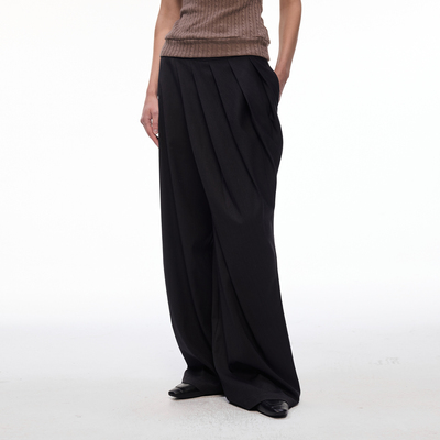 【收藏加购 优先发货】BiLLconch流线打褶艺术设计感西装裤