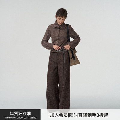 【玫瑰序章】BiLLconch绒感坑条手工玫瑰外套复古针织毛衣女秋款