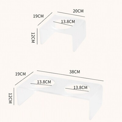 大小号亚克力碗架单双孔架宠物碗架加高架子塑料摆架放置架收纳架