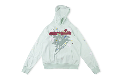 2023  Sp5der 55555  Mint Green Belinni男女卫衣套装