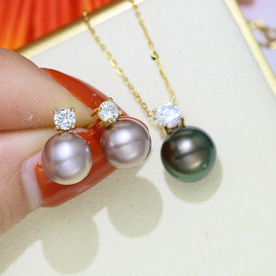 套装单钻优雅气质银托diy配件