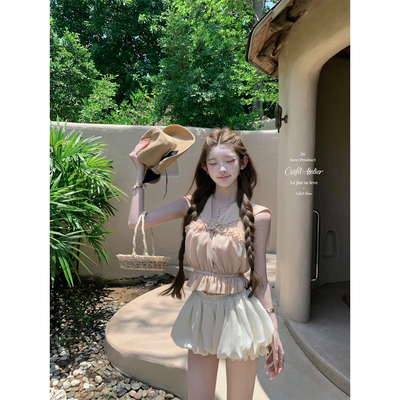 迟伞伞海军领蝴蝶结花苞上衣