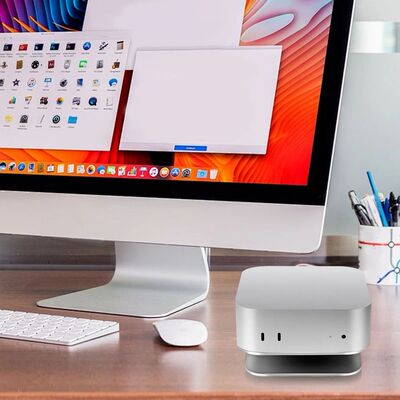 Metal Stand for Apple Mac Mini M4/M4 Pro Desktop Holder