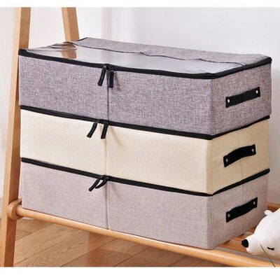 Clothing Storage Bag Made Of Cotton And Linen Washable