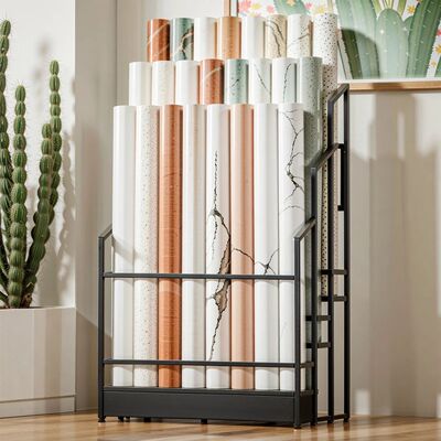 Fabric Roll Storage Rack 3 Tier Textile Fabric Display Rack