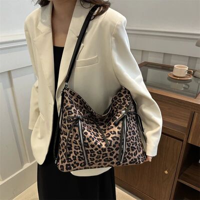 Leopard Print Ladies Shoulder Bag Bow-Knot Hobo Bag Fasion
