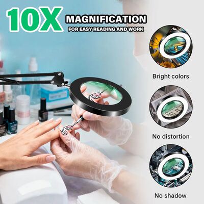 Modes Stepless Dimmable Flexible Swing Arm 72 LED Desk Lamp