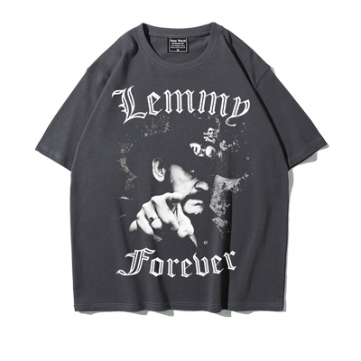 摩托头motorhead欧美摇滚宽松大码落肩款短半袖T恤男夏季oversize