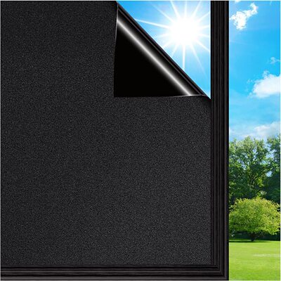 Cross border small roll black electrostatic frosted glass s