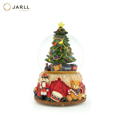 水晶球圣诞树音乐盒摆件JARLL