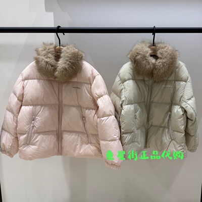 littlemoco国内代购26年冬款女童可拆卸毛领鹅绒羽绒服KBF4EIN047
