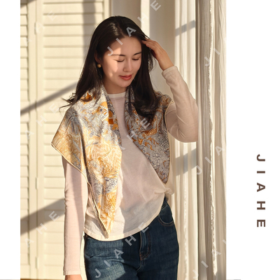 JIAHE加禾真丝长围巾