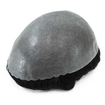 男士真人假发 跨境爆款 TOUPEE 发块 耐用PU 真人发丝 工厂批发