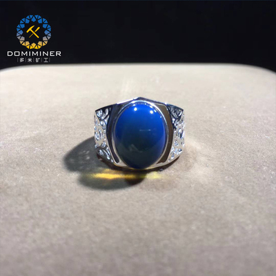 女款天然礼品蓝珀戒指