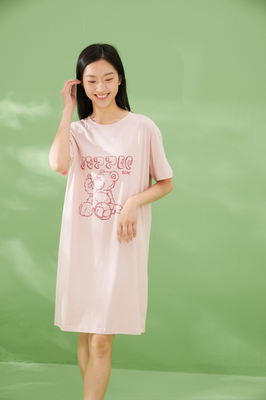 戈本仑63030小熊睡裙女纯棉
