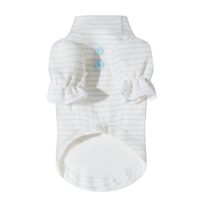 韩国ins风条纹泡泡袖宠物衣服