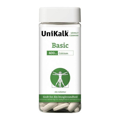 丹麦Unikalk Basic成人青少年基础款钙片180粒