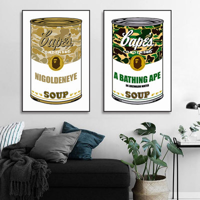 金宝汤罐头挂画AndyWarhol版画