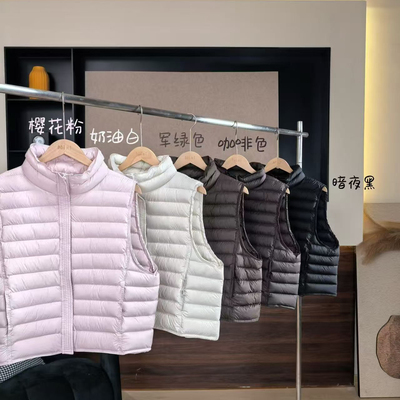 冬上新设计感时尚无袖显瘦羽绒马甲(不含下装+内搭+包包)62621
