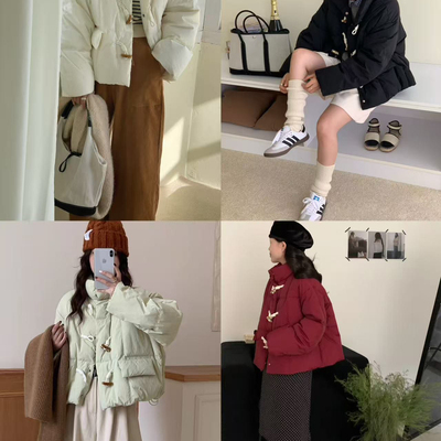 童心小众款牛角扣冬季新款韩版保暖羽绒服外套198