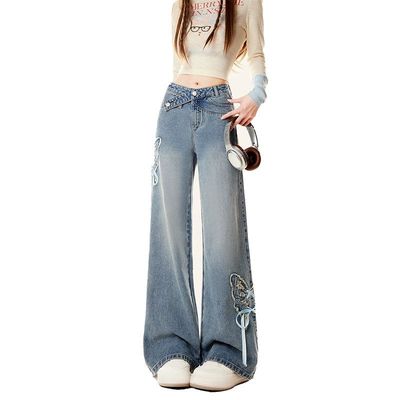 y2k千禧辣妹美式复古牛仔裤