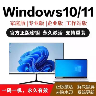 【正版】win11专业版激活码电脑秘钥家庭版企业版windows10序列号
