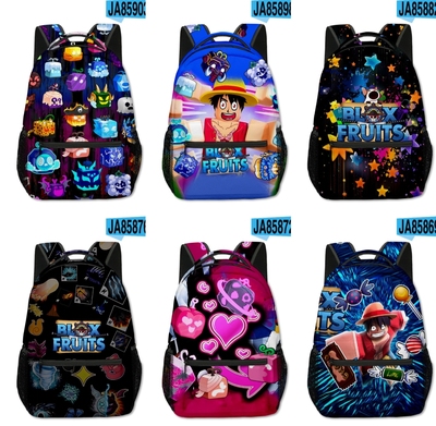 bloxfruits书包学生背包儿童卡通大容量双肩包 roblox blox fruit