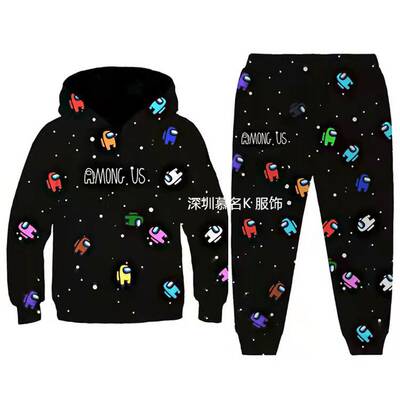 连帽太空狼人杀印花休闲风卫衣