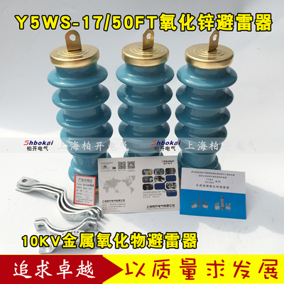 Y5WS-17/50FT蓝色陶瓷避雷器 Y5WS-17/50FT免维护避雷器 10-12KV