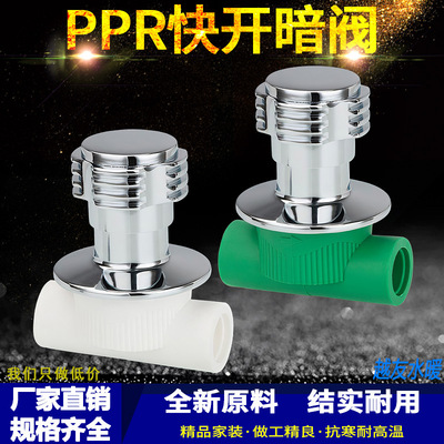 4分ppr快开暗阀20PPR暗阀阀门25ppr水管管件热熔配件开关阀门