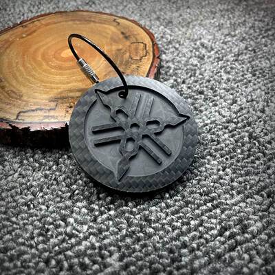 雅马哈碳纤维钥匙扣挂件饰品吊坠