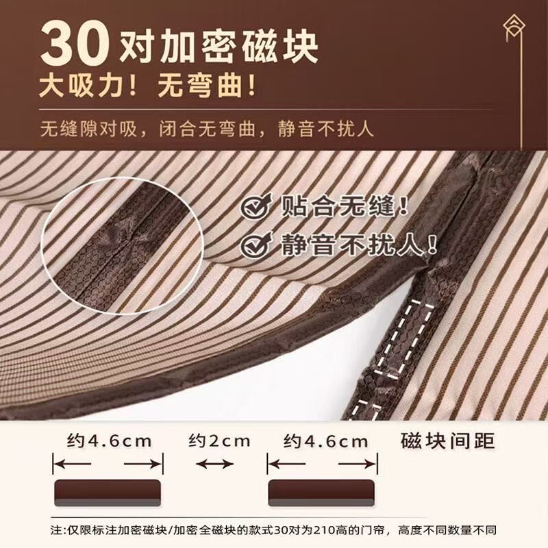 金刚网夏季防蚊门帘纱门纱窗家用磁性自吸卧室高档W防蝇隔断免打