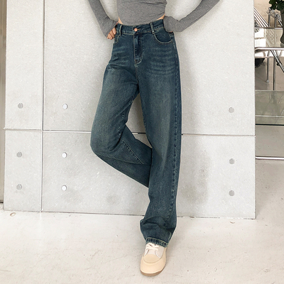 直筒裤棉弹牛仔秋季香依雅园