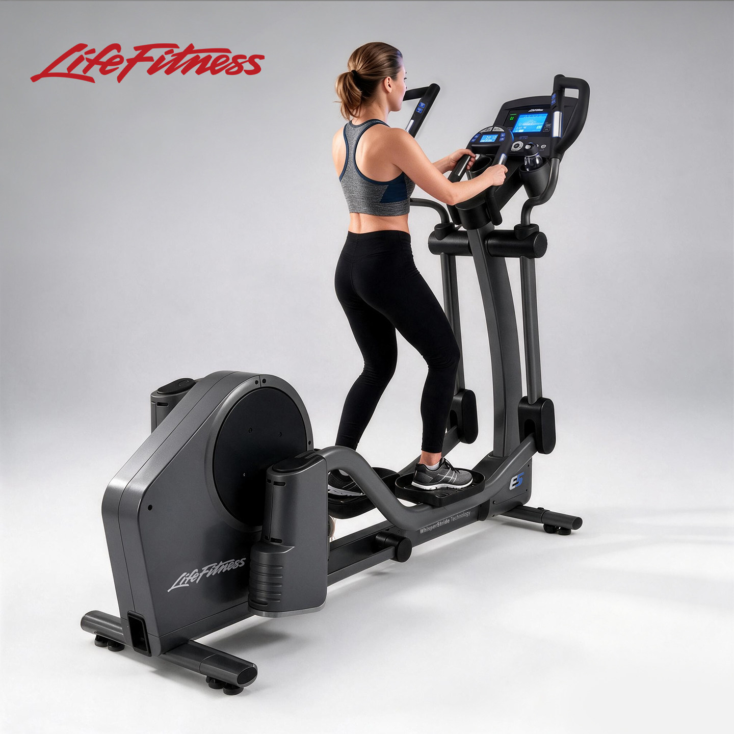 Lifefitness力健E5椭圆机踏步机有氧训练心率监测家用