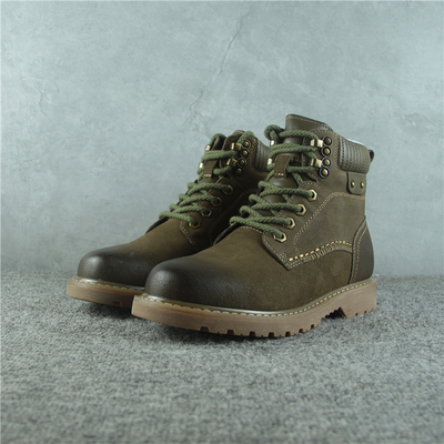 羊毛保暖冬季高帮男板鞋头层牛皮