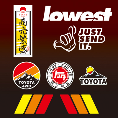 汉魂贴纸适用丰田荣放玻璃