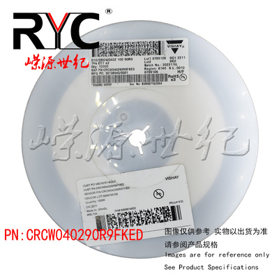 CRCW040290R9FKED VISHAY 厚膜电阻器 SMD 1/16watt 90.9ohms 1%