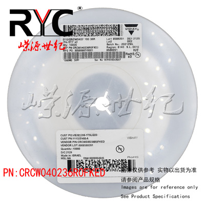 CRCW040236R0FKED VISHAY 厚膜电阻器 SMD 1/16watt 36ohms 1%