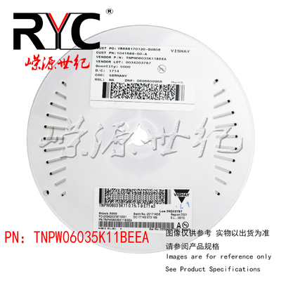 TNPW06035K11BEEA VISHAY原装薄膜电阻器SMD 5.11Kohms .1% 25ppm
