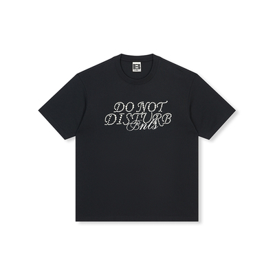 BONELESS高质感珍珠排版T恤夏季新款宽松情侣休闲体恤纯棉短袖男